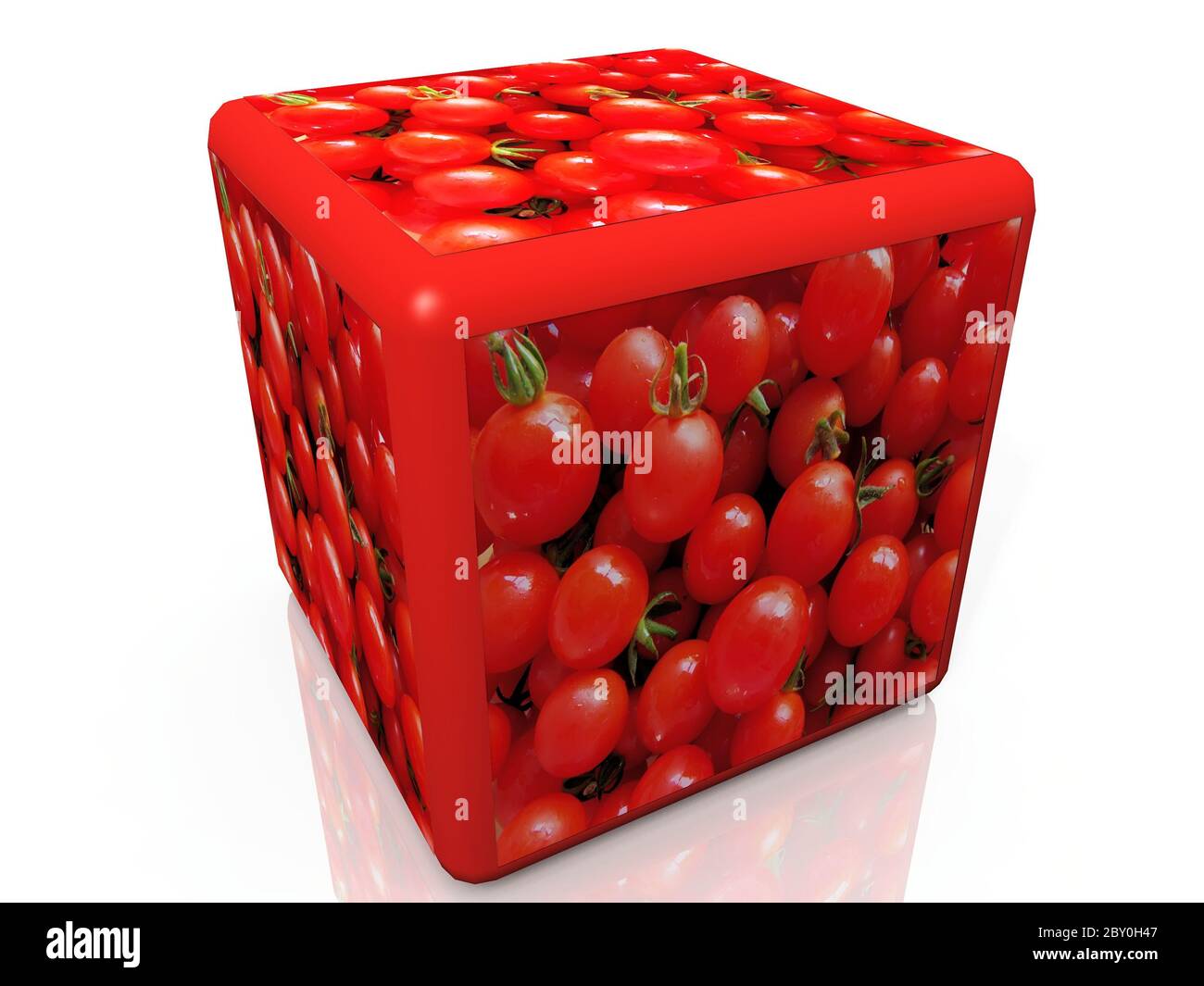 a cube with a texture of tomato Stock Photo - Alamy