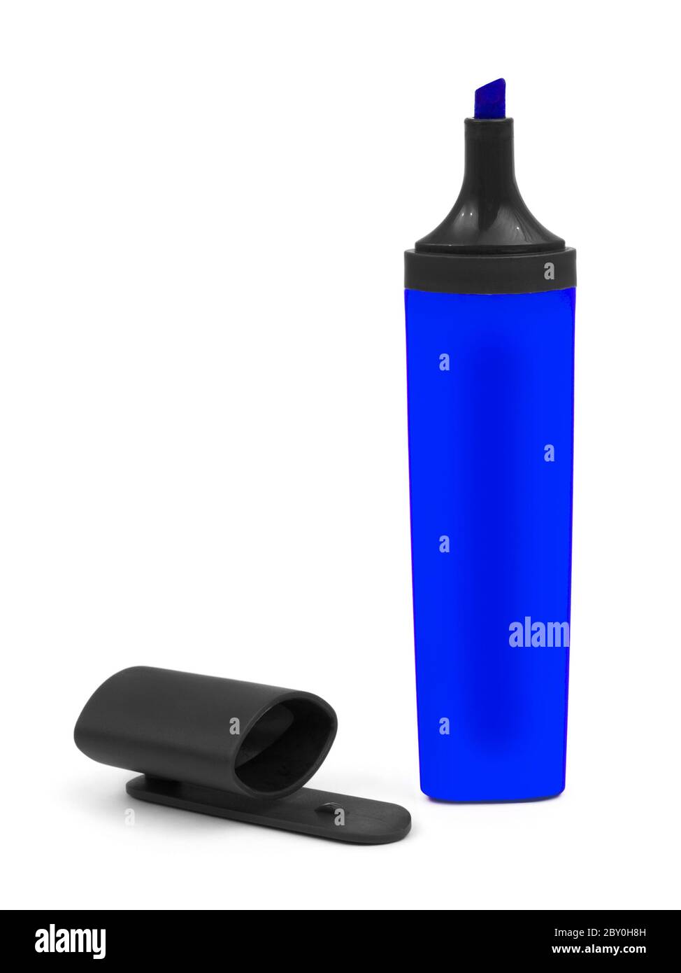 Blue marker and cap Stock Photo - Alamy