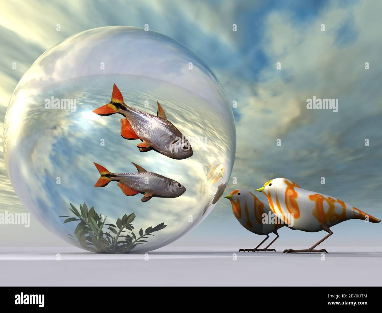 the fish and birds Stock Photo - Alamy