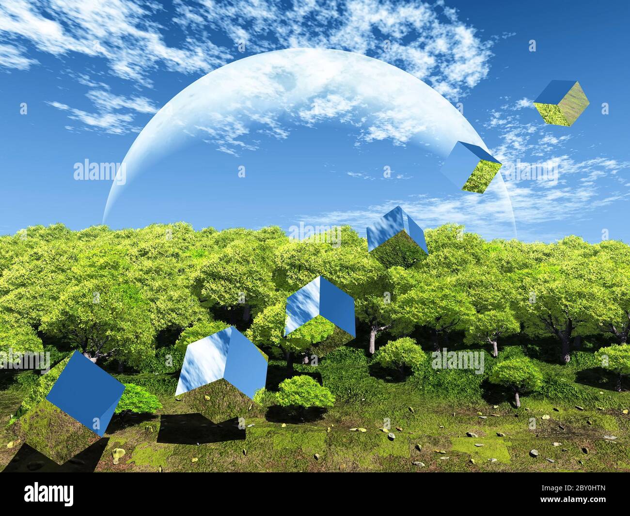 bubble nature and the moon Stock Photo - Alamy