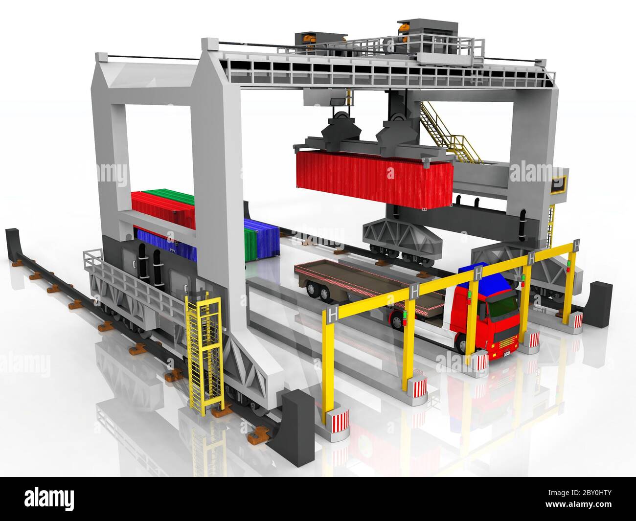 Container loading station Stock Photo - Alamy