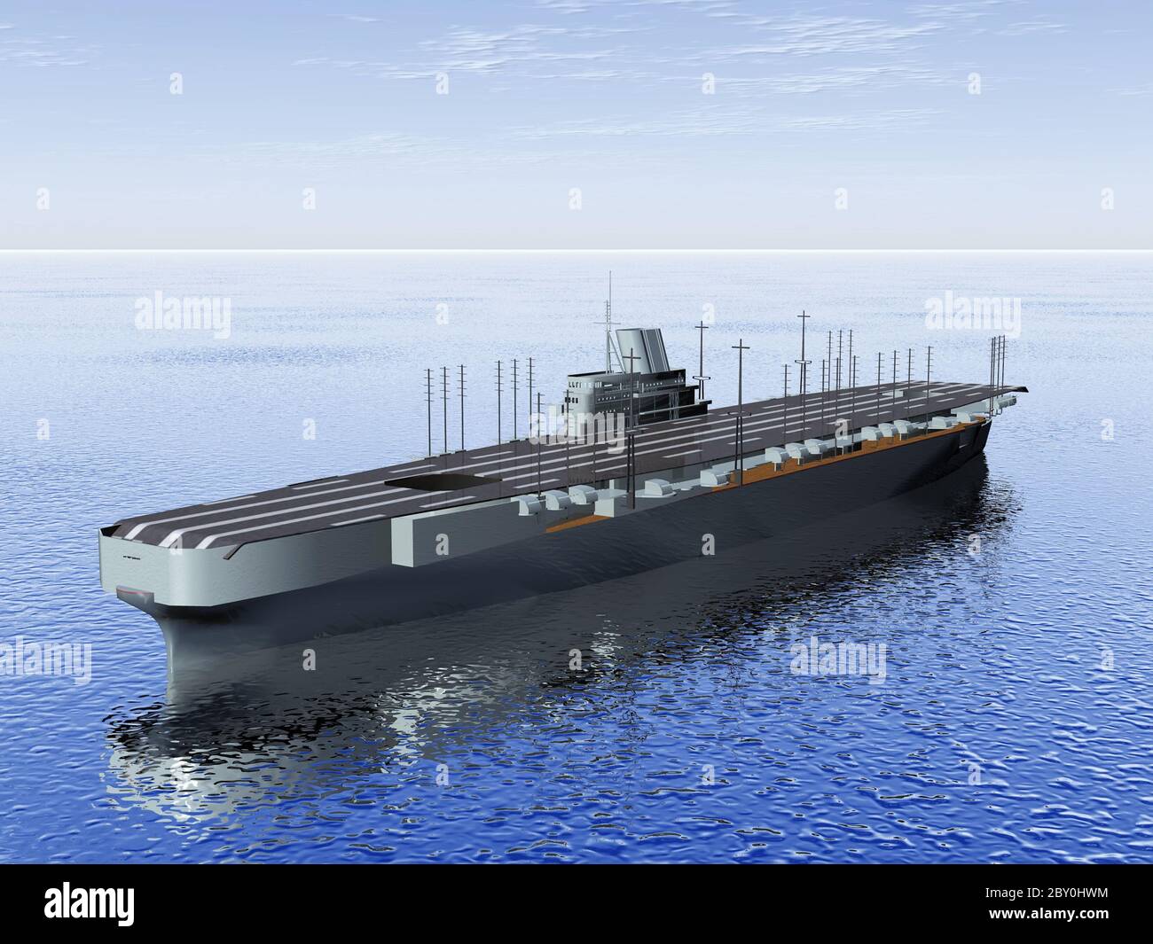 the aircraft carrier on the sea Stock Photo - Alamy