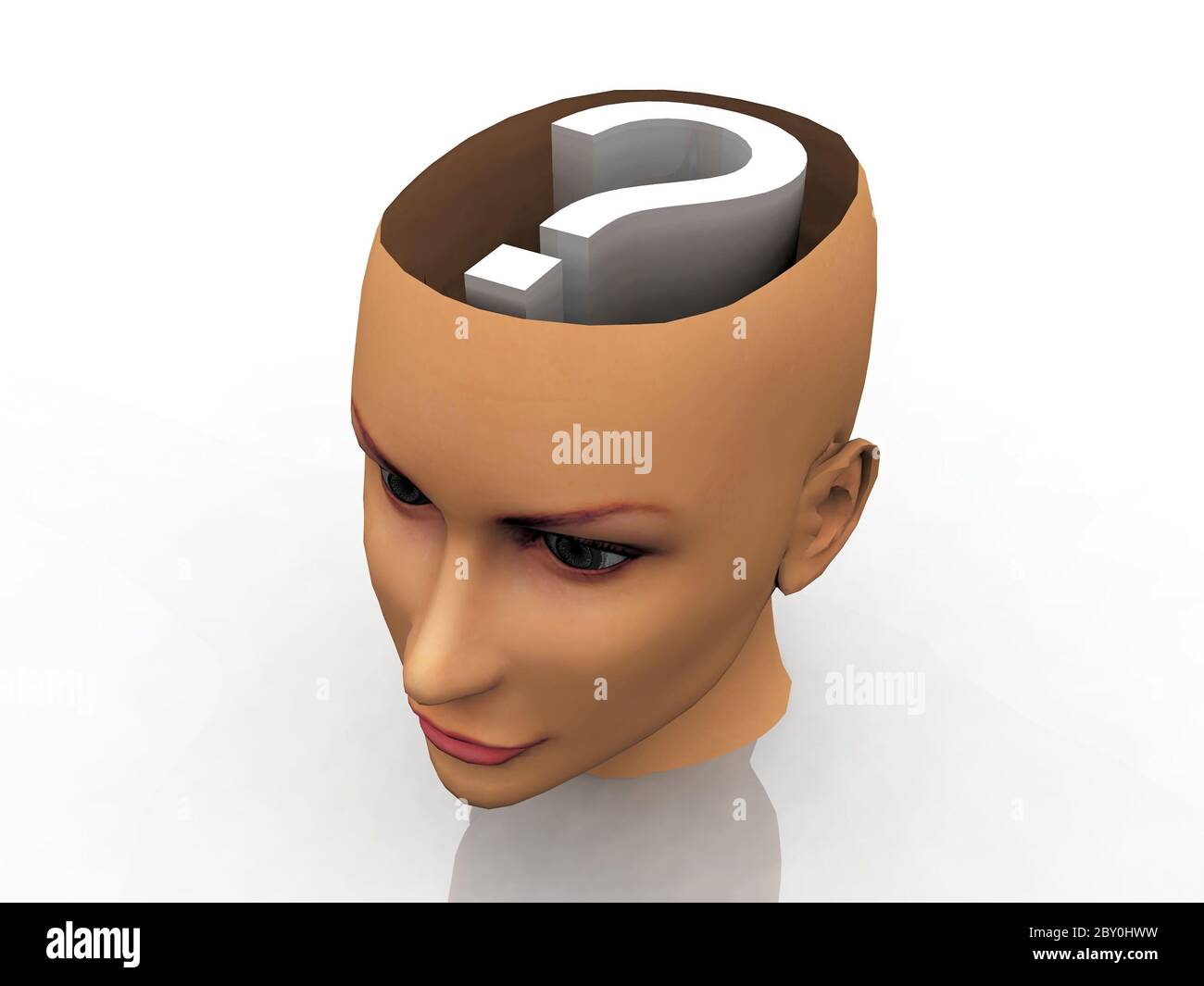 Human head with many symbol hi-res stock photography and images - Alamy