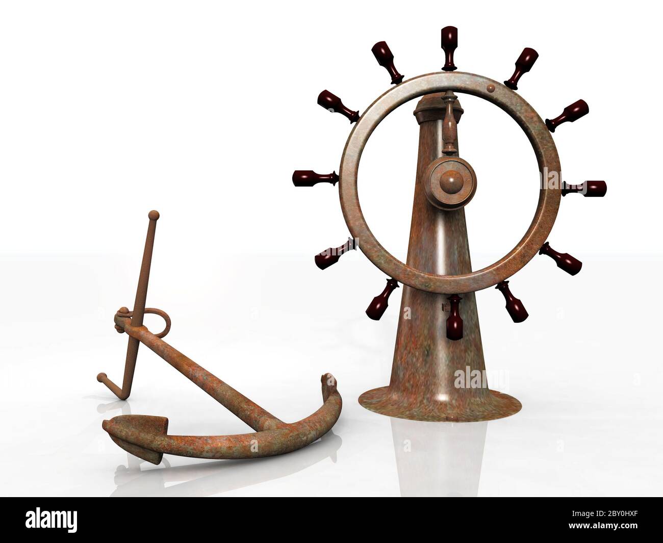 anchor and navigation bar Stock Photo - Alamy