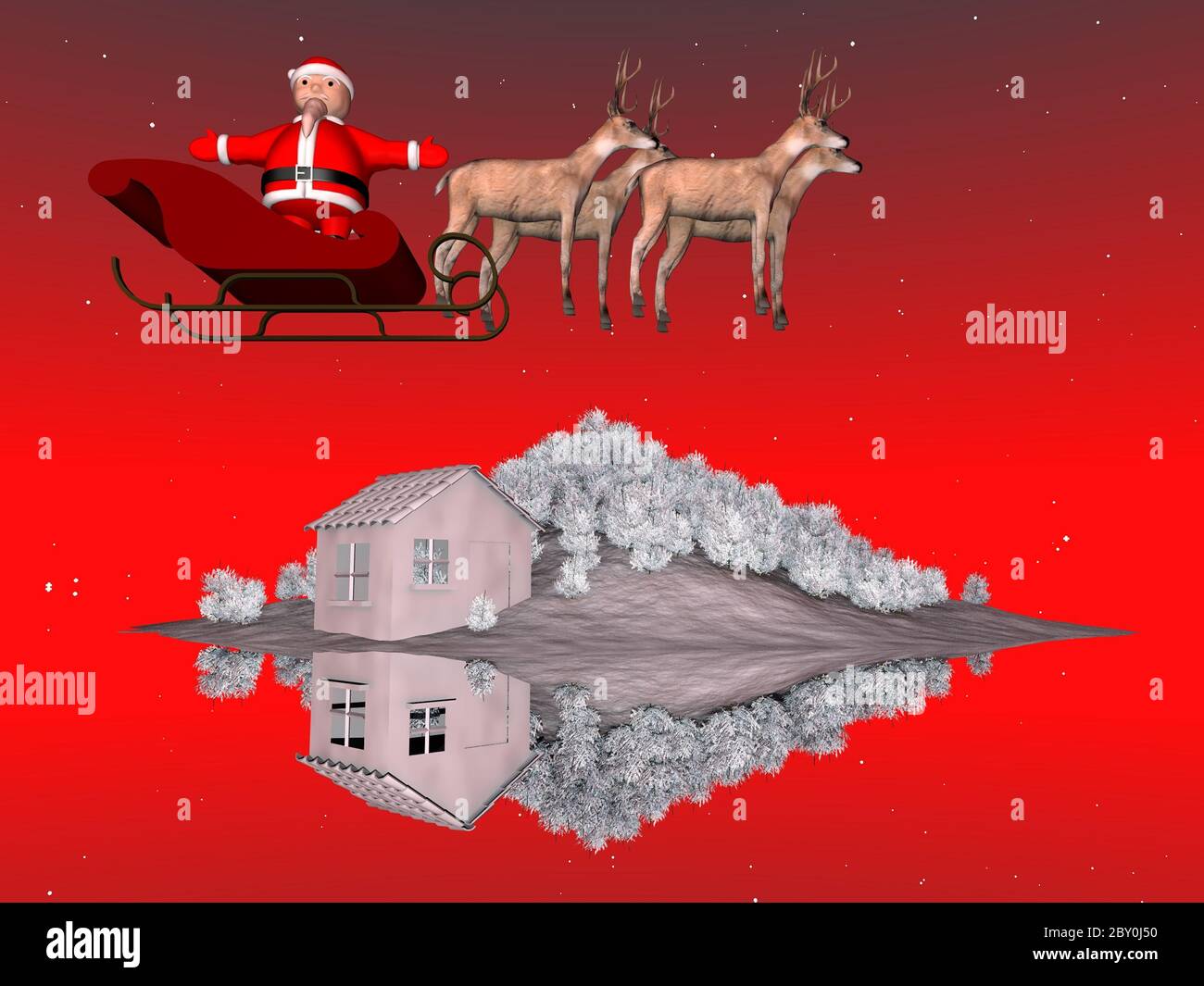 Cartoon santa clause reindeer hi-res stock photography and images - Alamy