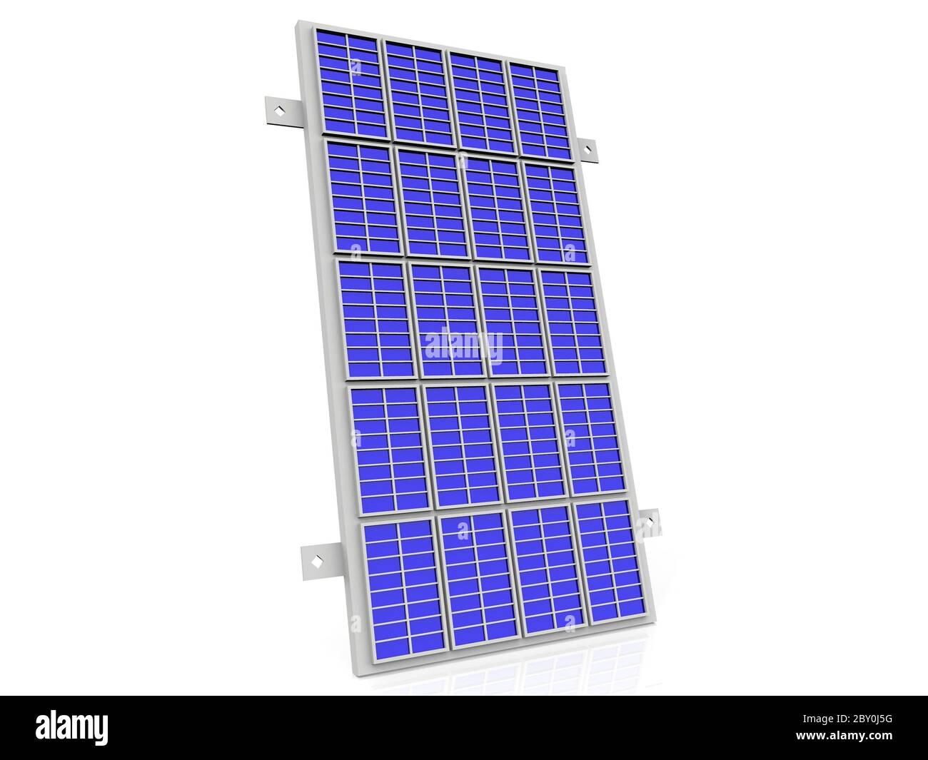 Solar panels on white Cut Out Stock Images & Pictures - Alamy