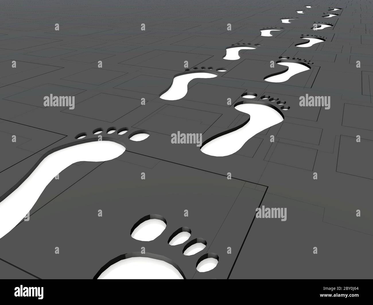 White footprint hi-res stock photography and images - Alamy
