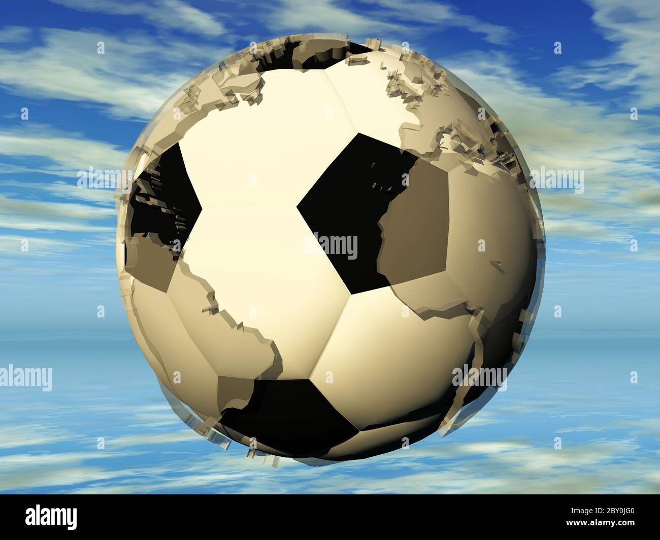the football and the earth Stock Photo - Alamy