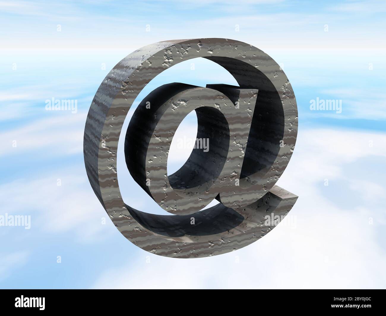 arobase logo on a background of clouds Stock Photo - Alamy