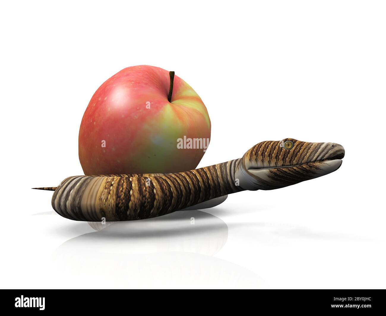 the snake and the apple Stock Photo - Alamy