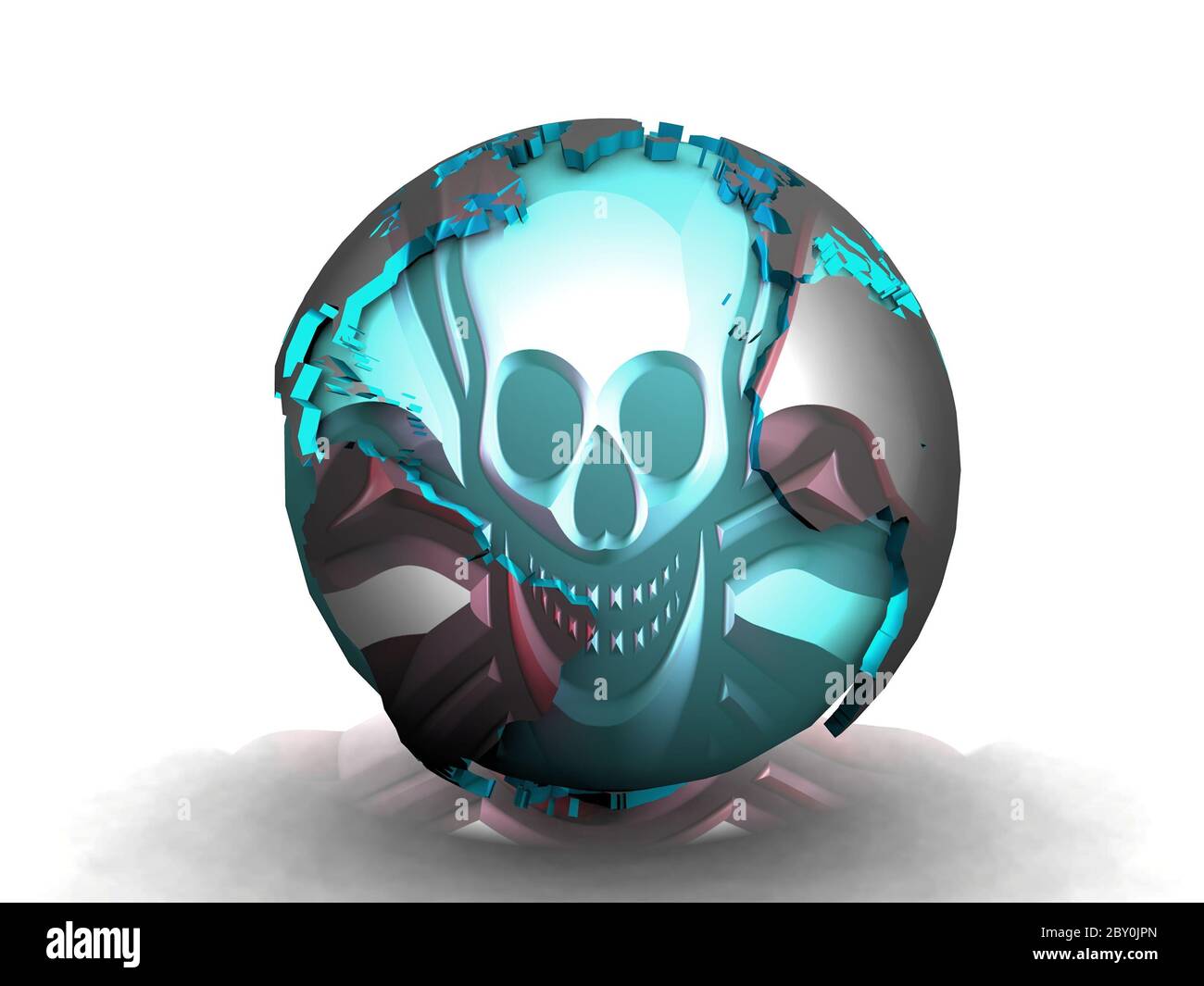 Earth and skull Stock Photo - Alamy