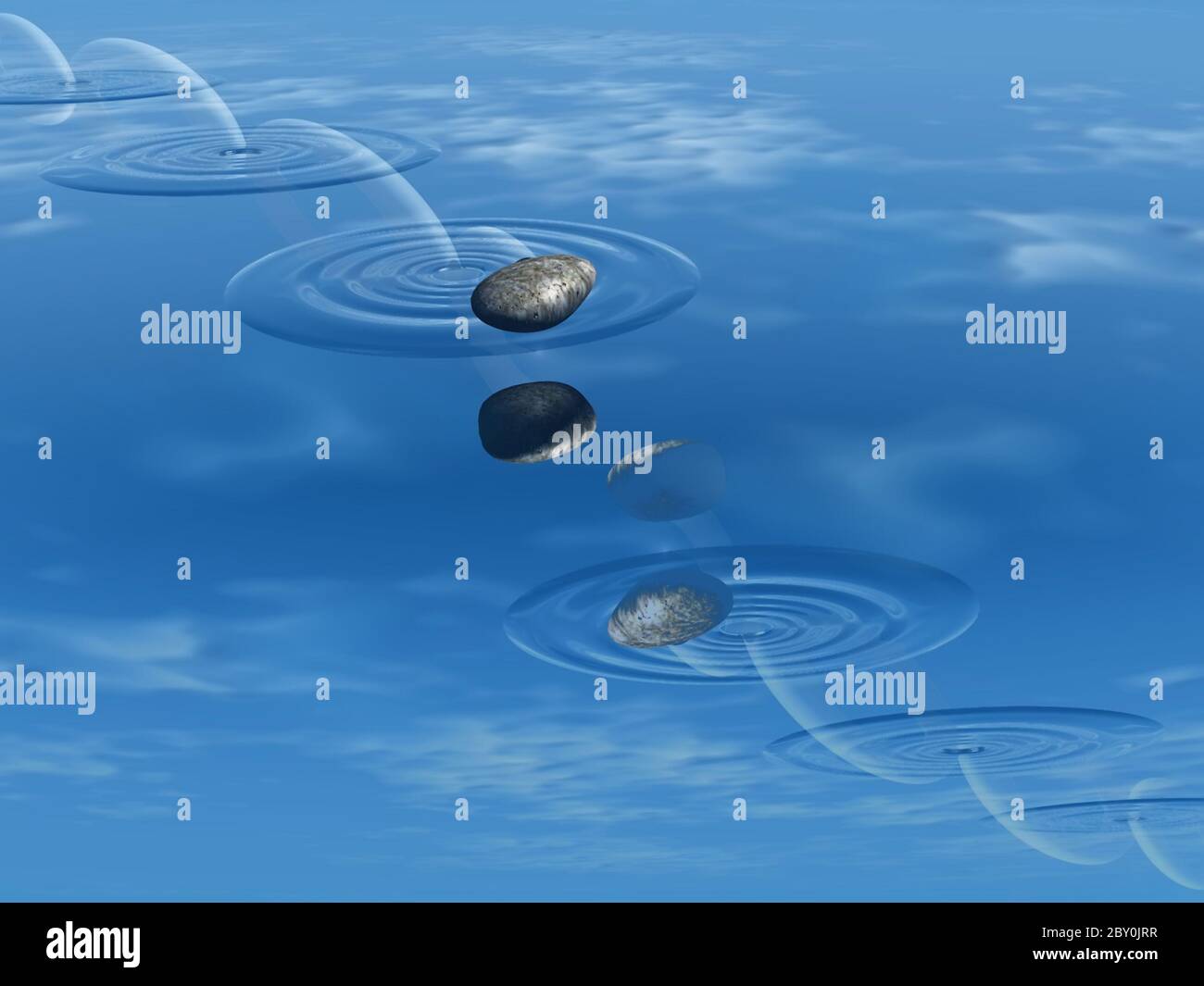 Pebble water ricochet hi-res stock photography and images - Alamy