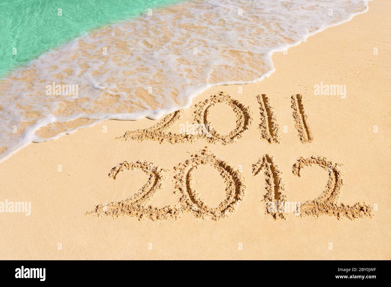 Numbers 2012 on beach Stock Photo - Alamy