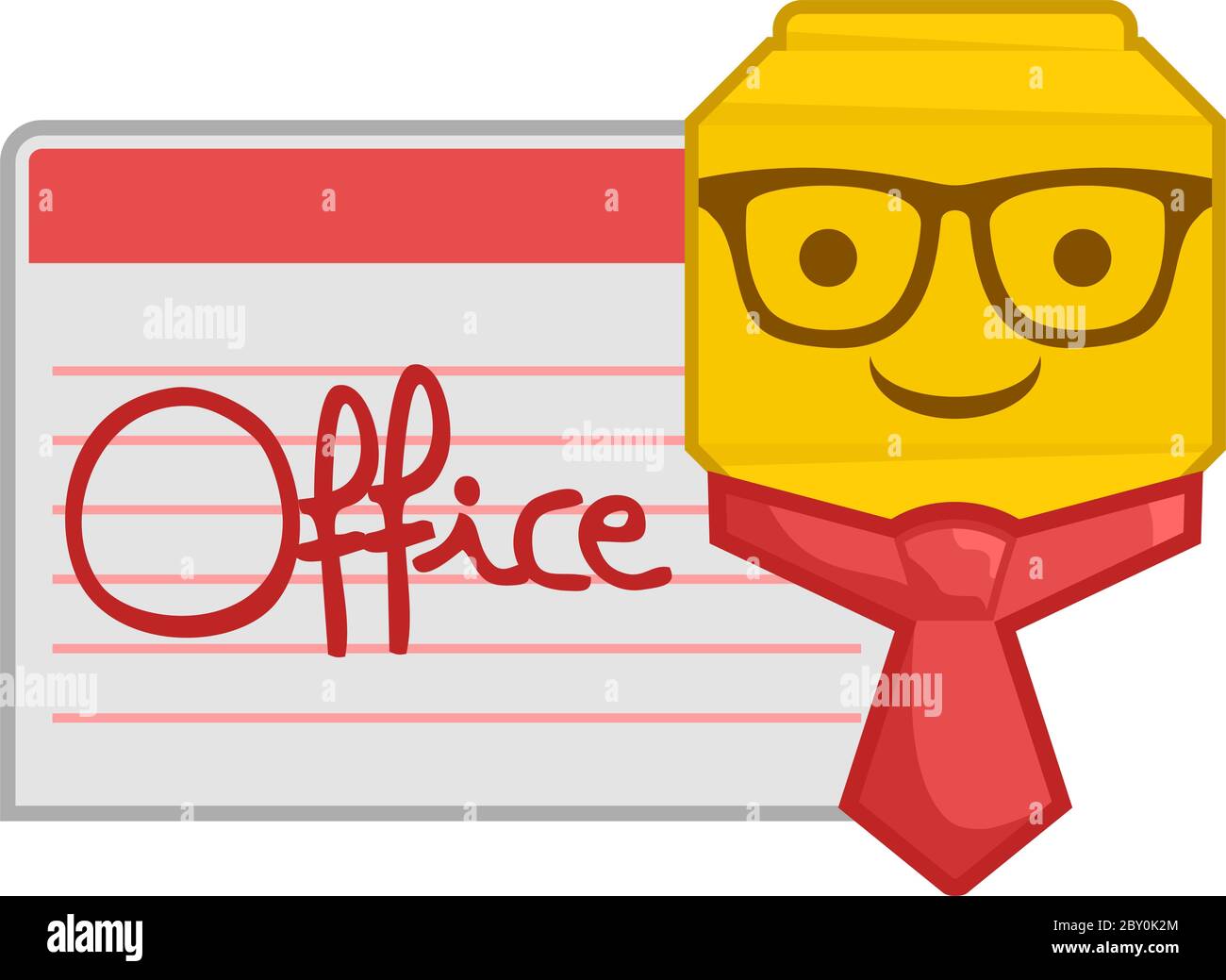 Office sticker illustration Stock Vector Image & Art - Alamy