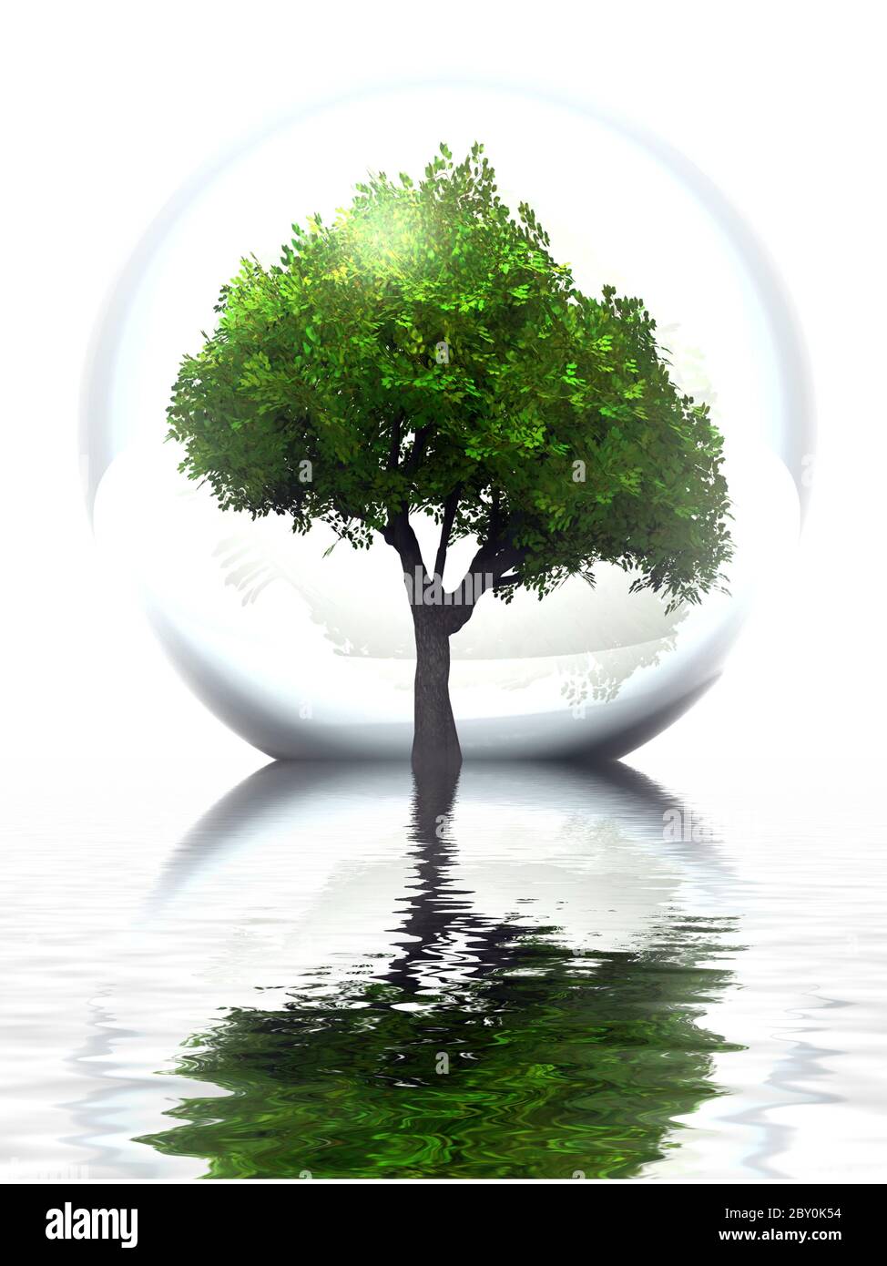 Tree in a bubble Stock Photo - Alamy