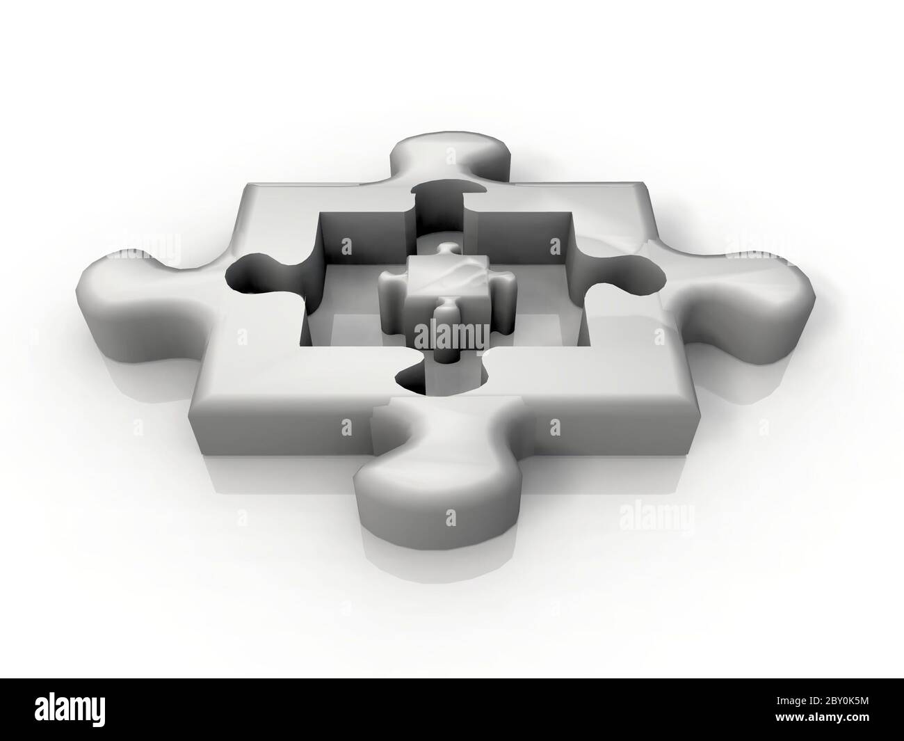the small and large puzzle Stock Photo - Alamy