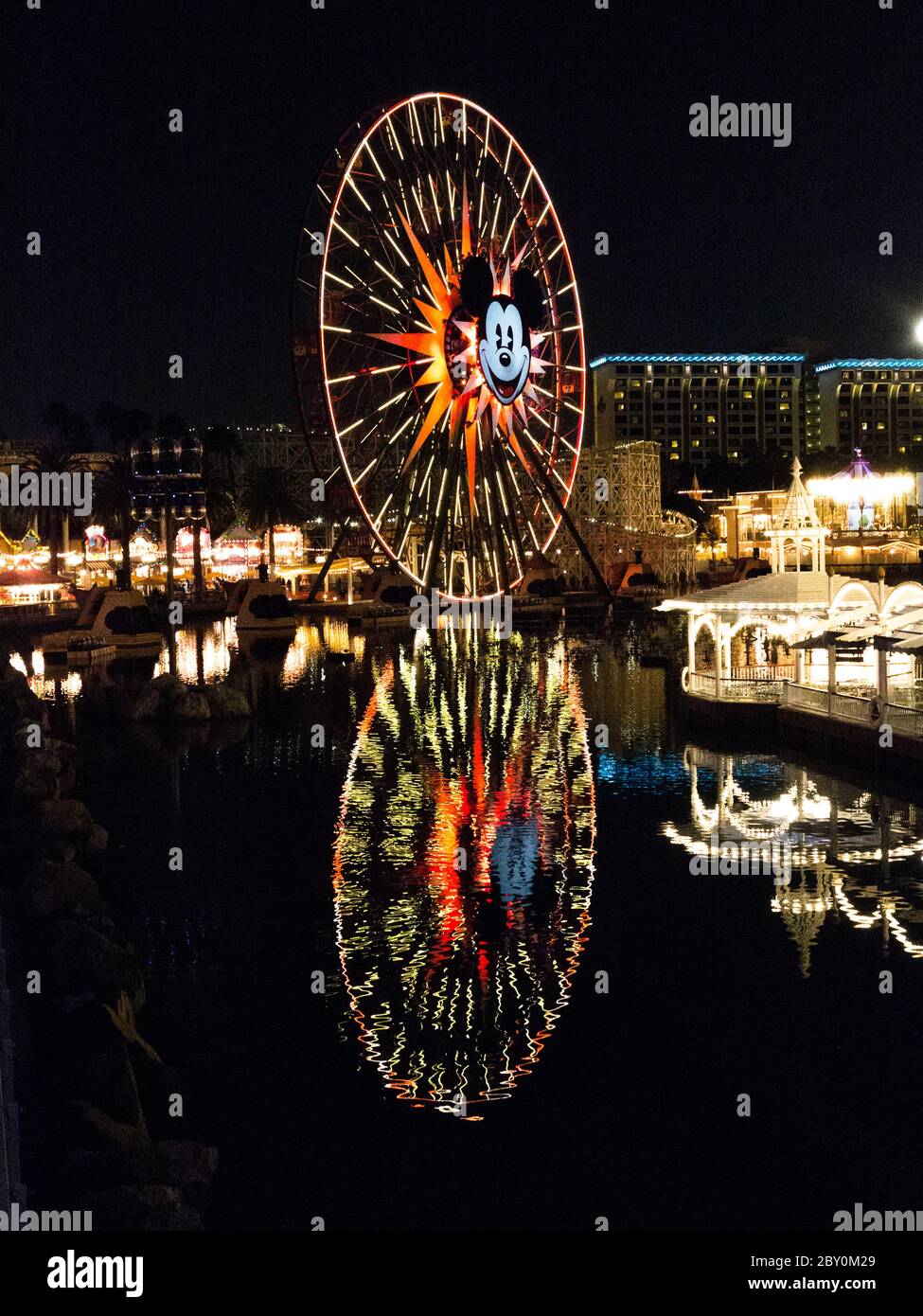ANAHEIM, CALIFORNIA - December 1st, 2016 - Mickey's Fun Wheel which was ...