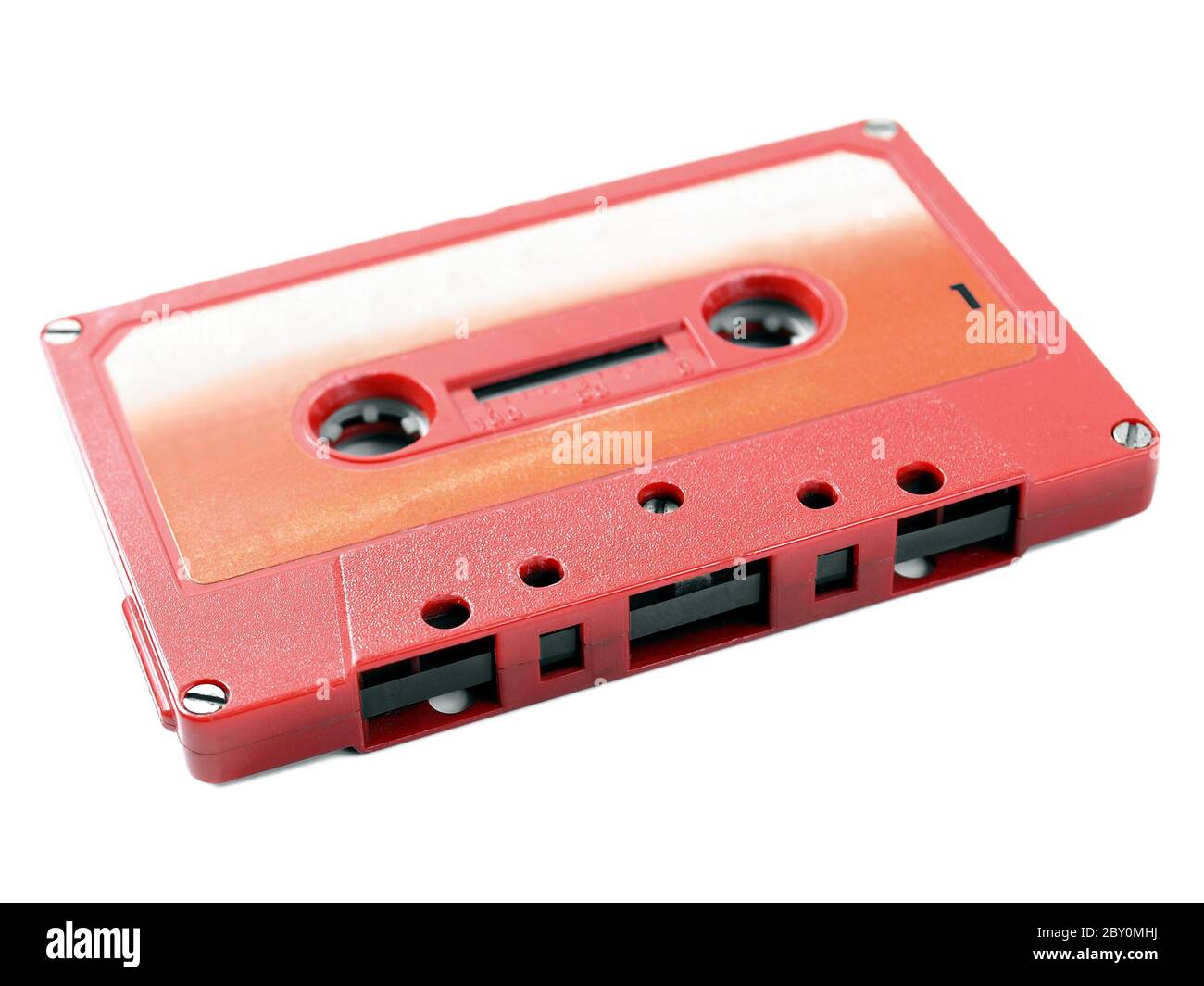 Cassette red music tape audio Cut Out Stock Images & Pictures - Alamy