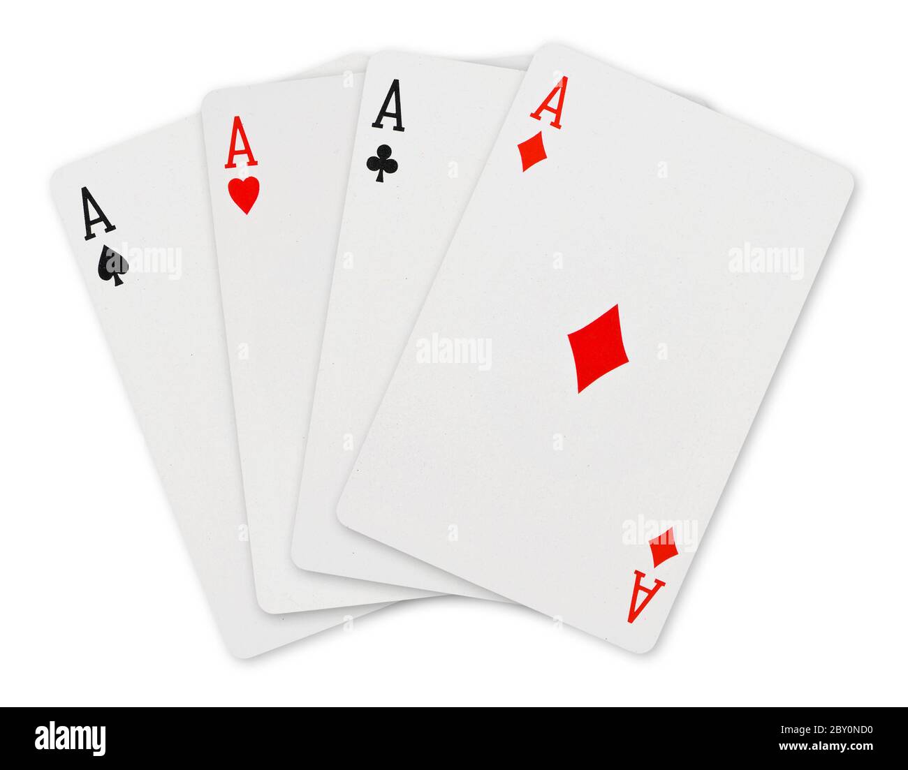 Playing cards aces isolated Cut Out Stock Images & Pictures - Alamy