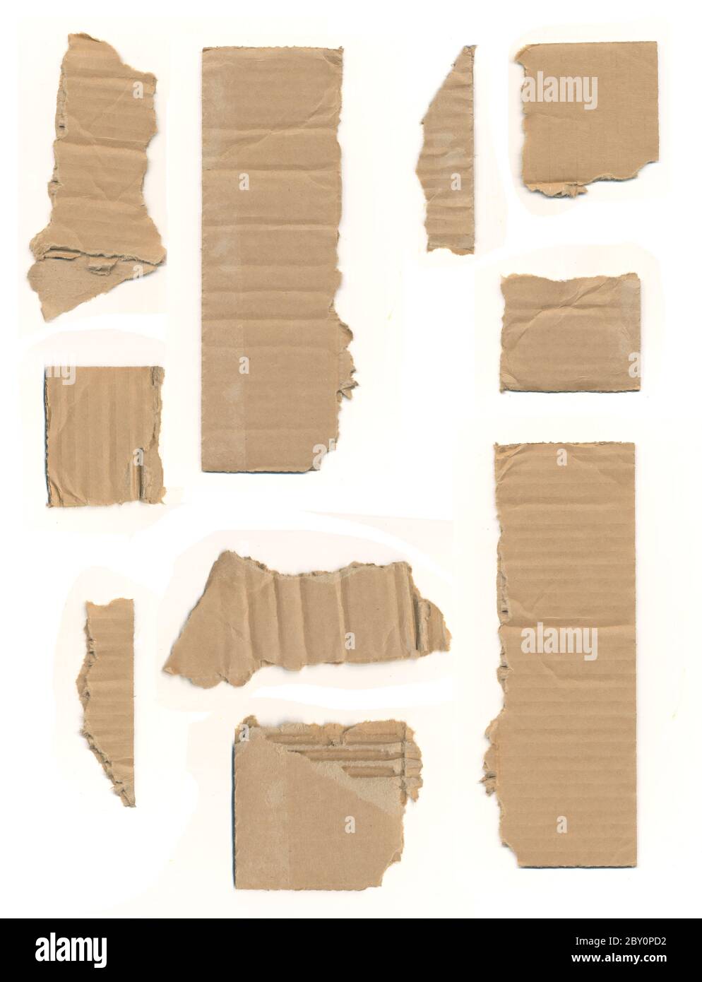 Torn cardboard on a white background Stock Photo - Alamy