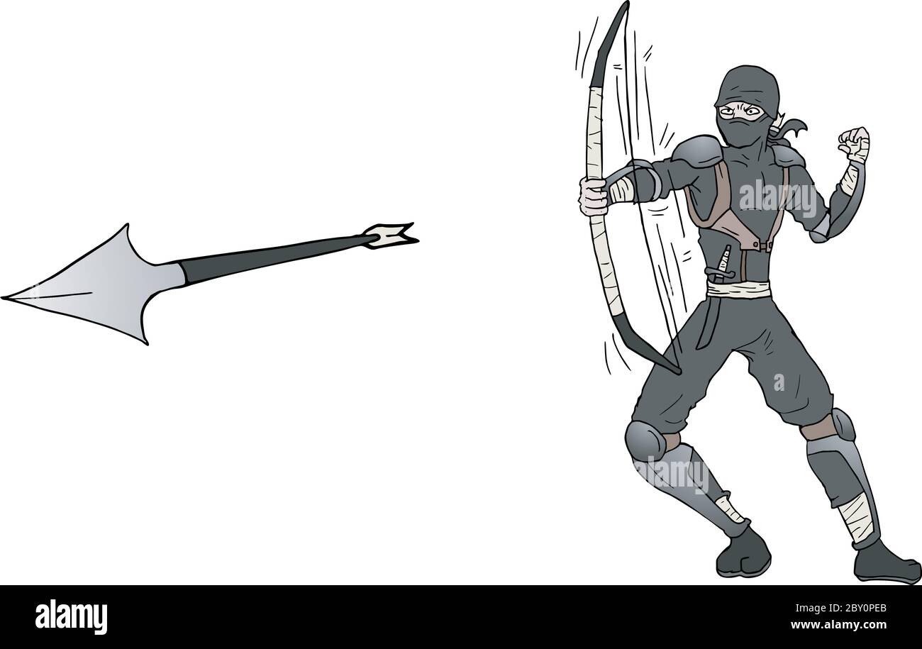 Arrow Ninja Attack Stock Vector Image And Art Alamy