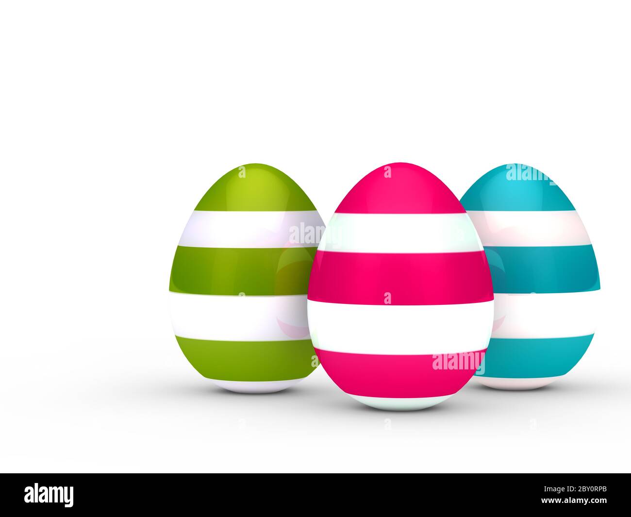 Three colorful eggs Stock Photo - Alamy