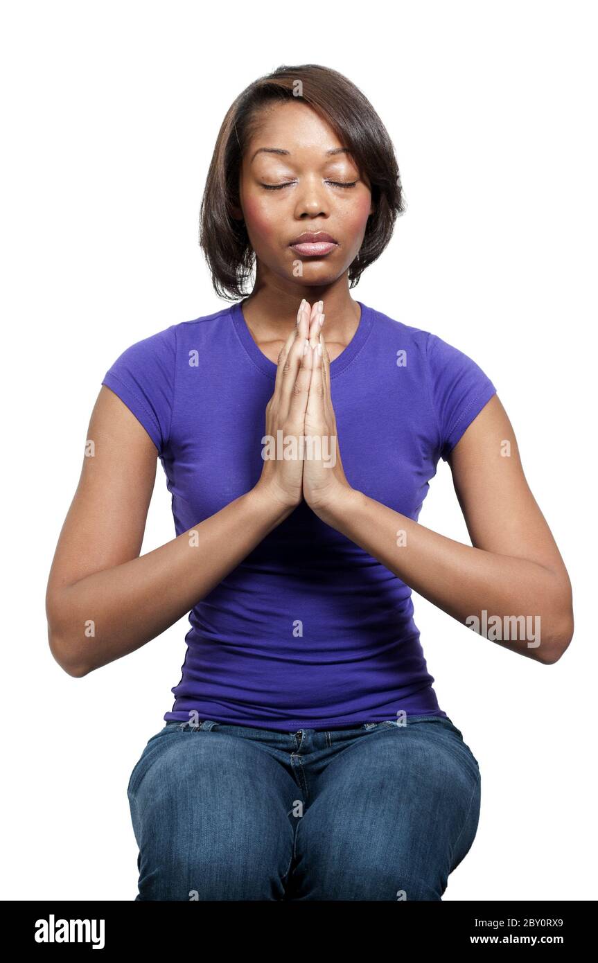 Black woman praying god african hi-res stock photography and images - Alamy
