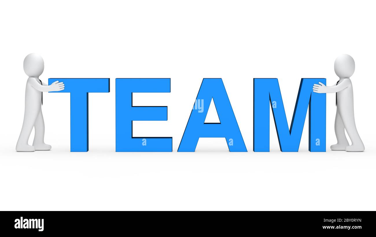 business men blue team word Stock Photo - Alamy