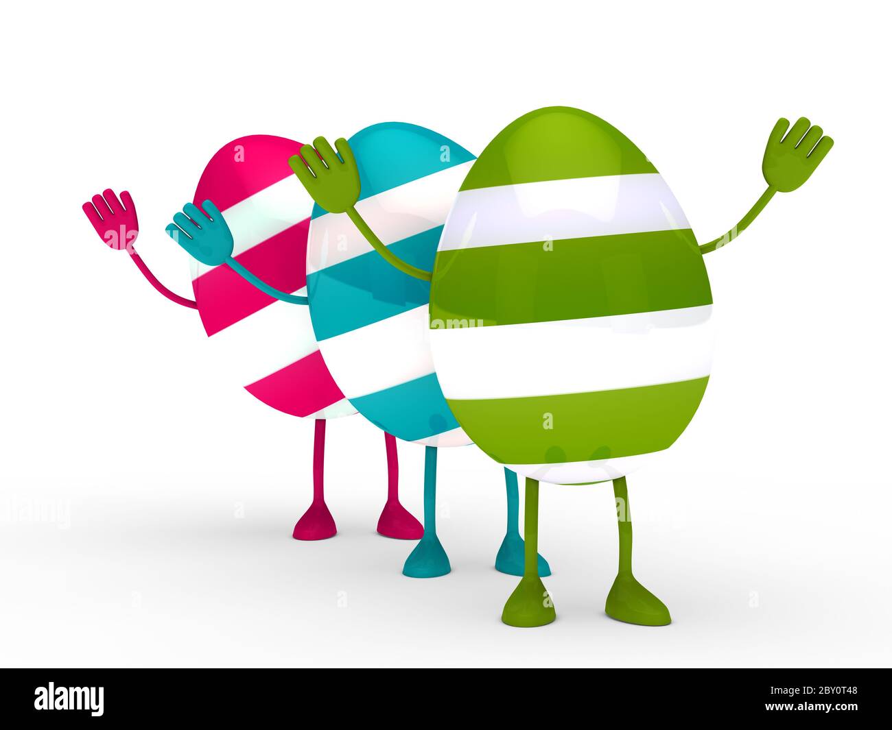 Colorful eggs wave Stock Photo - Alamy