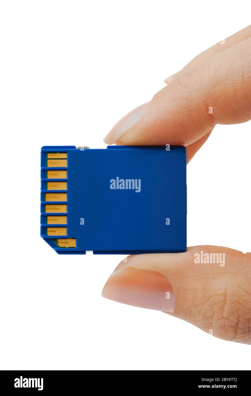 Flash card in hand Stock Photo - Alamy