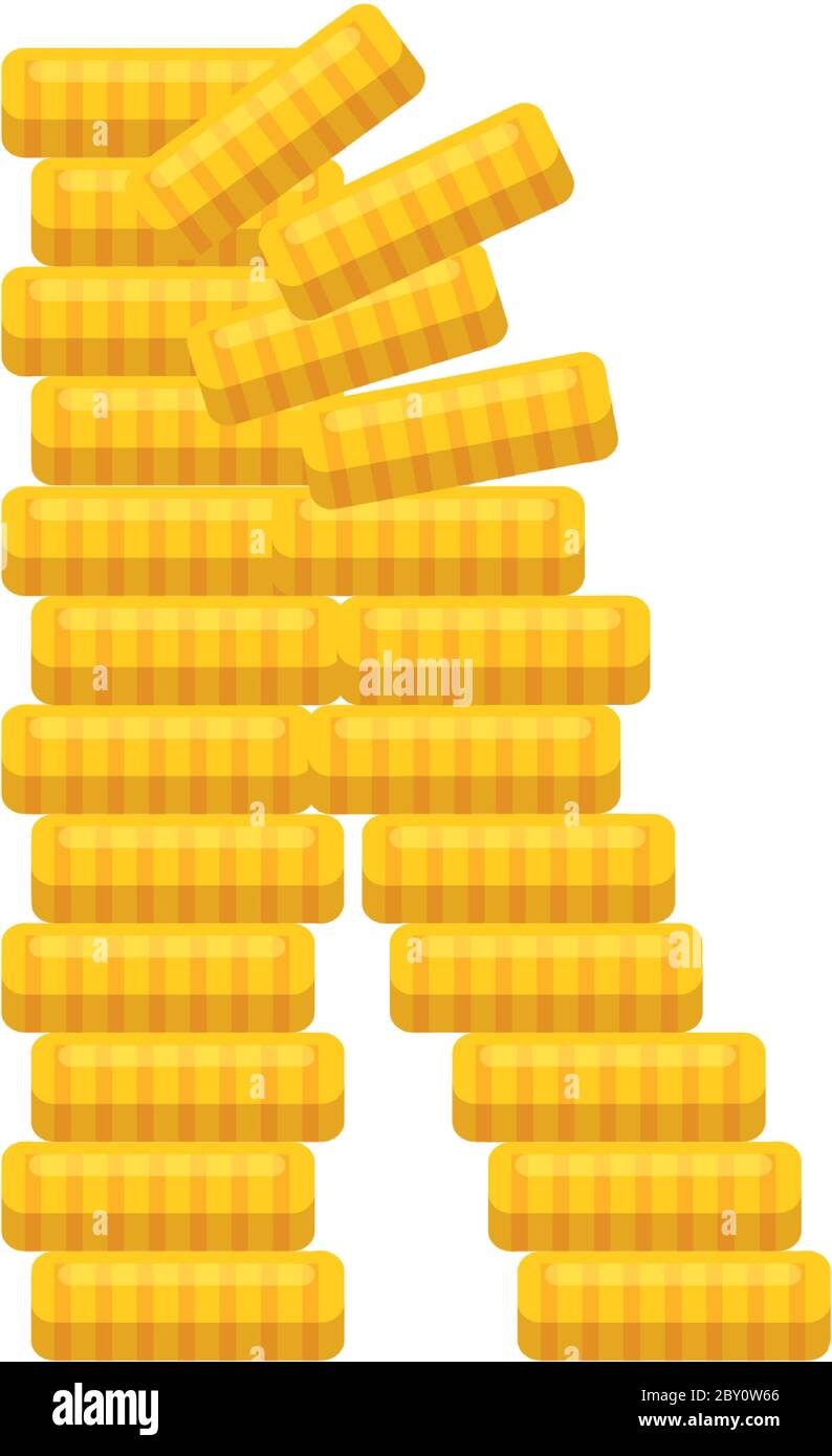 Isolated coins towers vector design Stock Vector Image & Art - Alamy