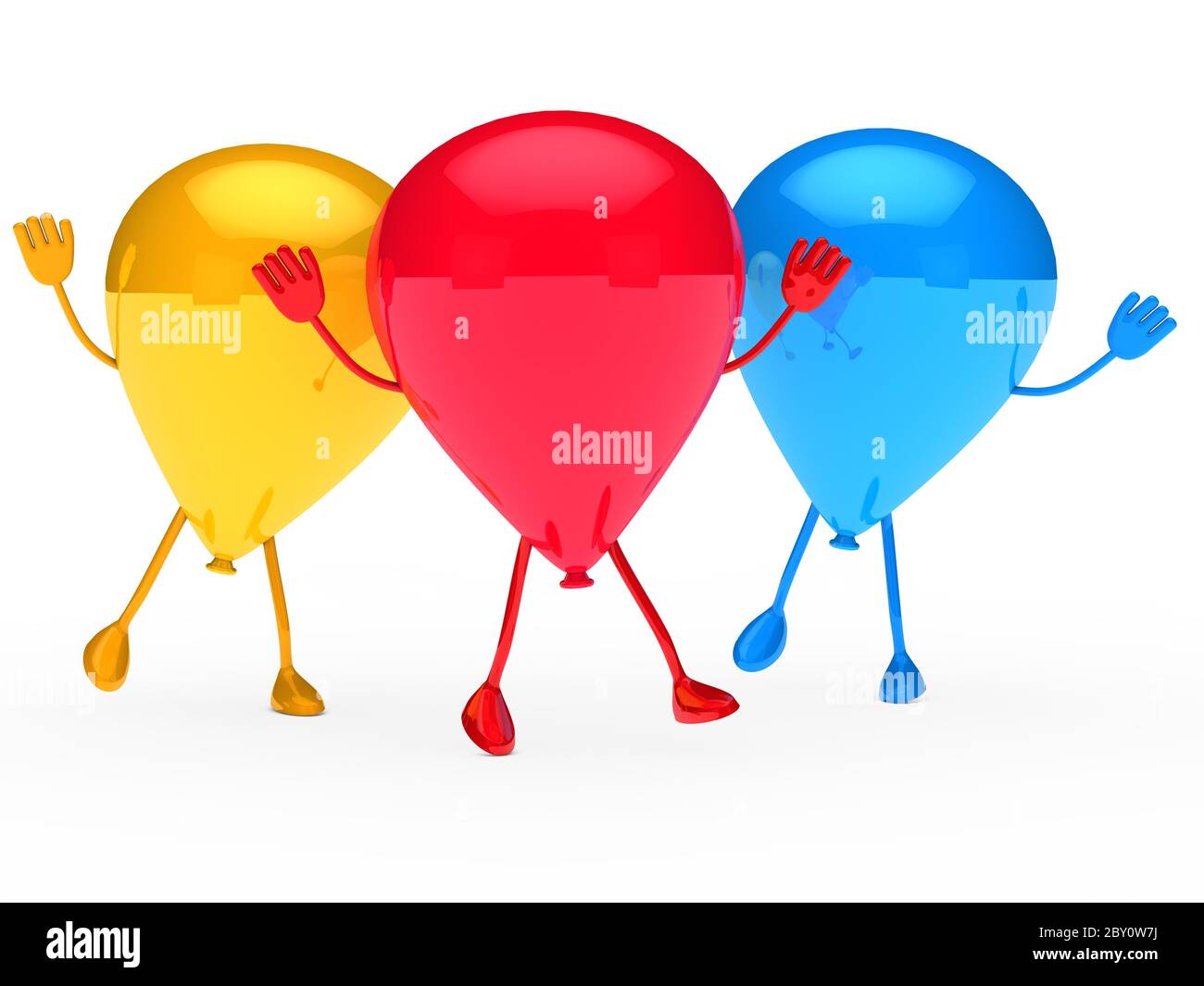 Colorful Party balloon wave Stock Photo - Alamy
