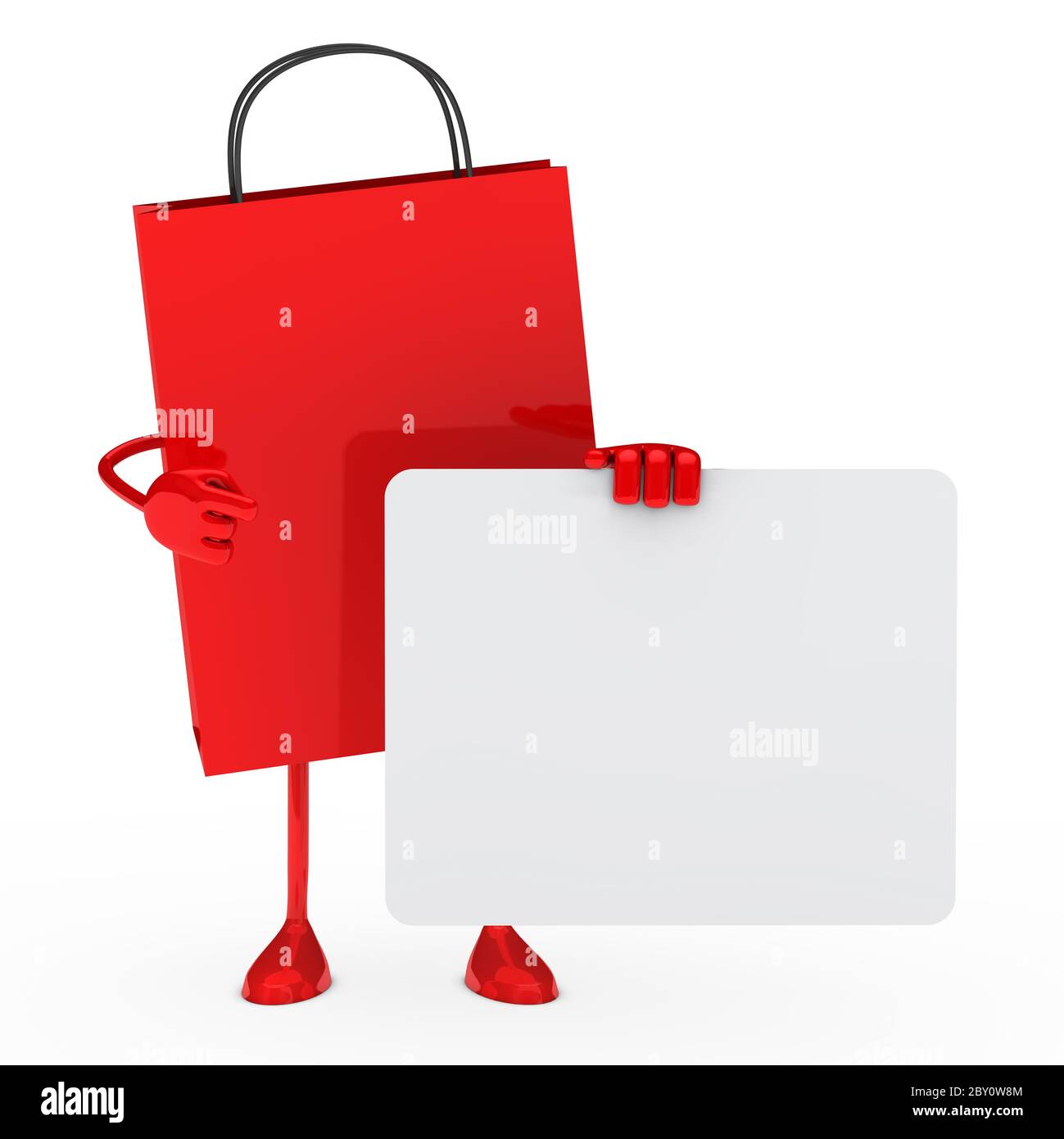 Sale bag hold billboard Stock Photo - Alamy