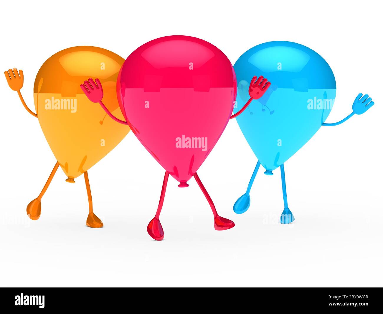 Colorful Party balloon wave Stock Photo - Alamy