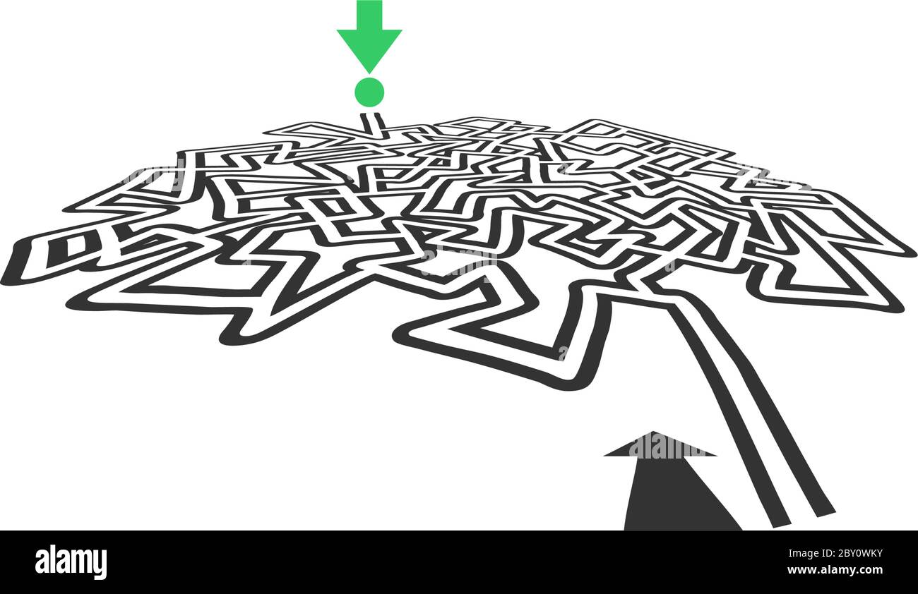 Cross labyrinth Cut Out Stock Images & Pictures - Alamy