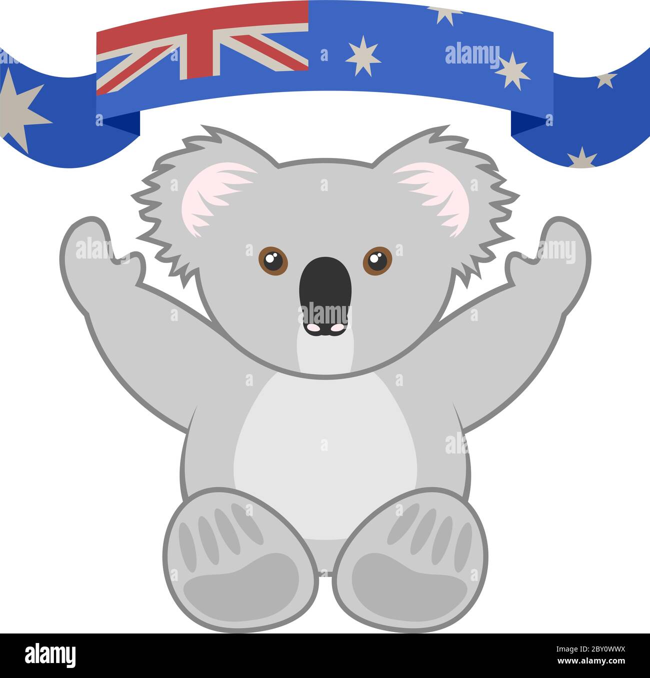 Cute cartoon koala lazy Stock Vector Images - Alamy