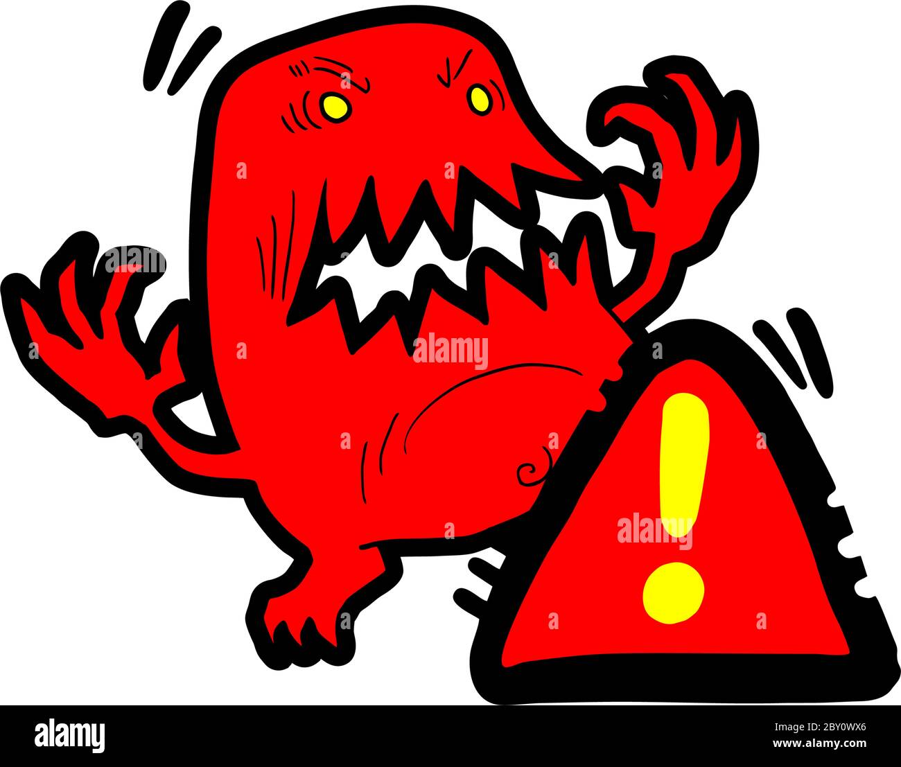 Cartoon exclamation mark character isolated hi-res stock photography ...