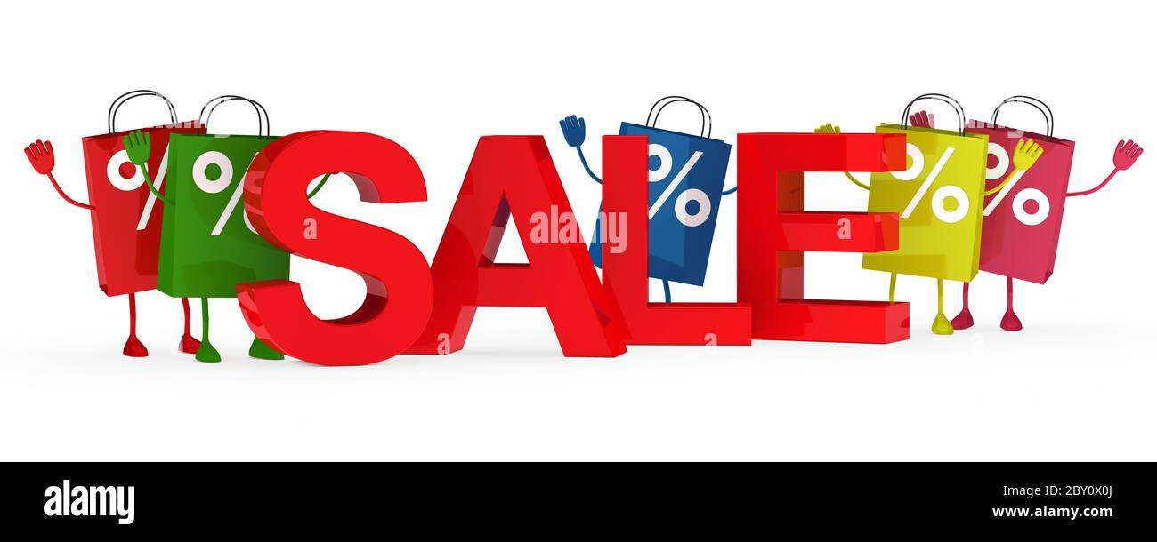 colorful sale bags wave Stock Photo - Alamy