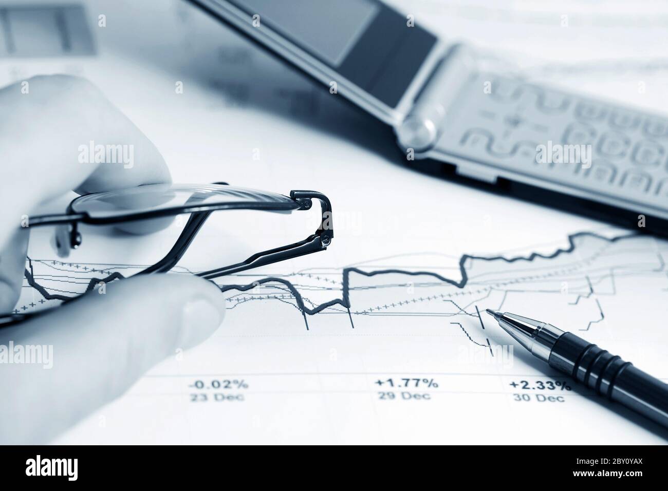 Stock market graphs analysis Stock Photo - Alamy