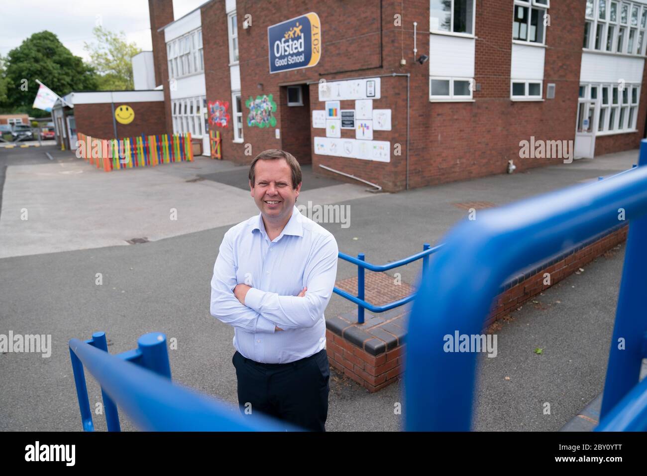 Staffordshire. 8th June, 2020. Headteacher Andrew Clewer from Landywood ...