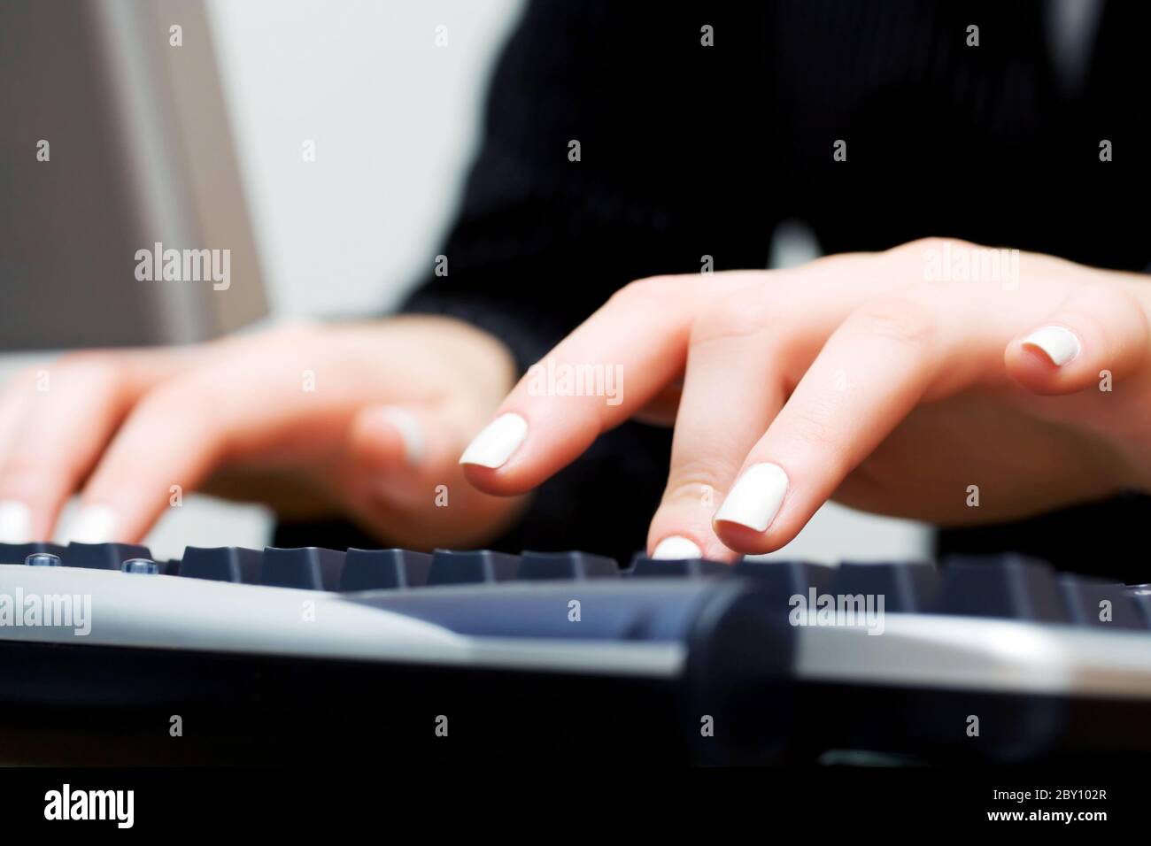 Manager hands typing desktop keyboard hi-res stock photography and ...