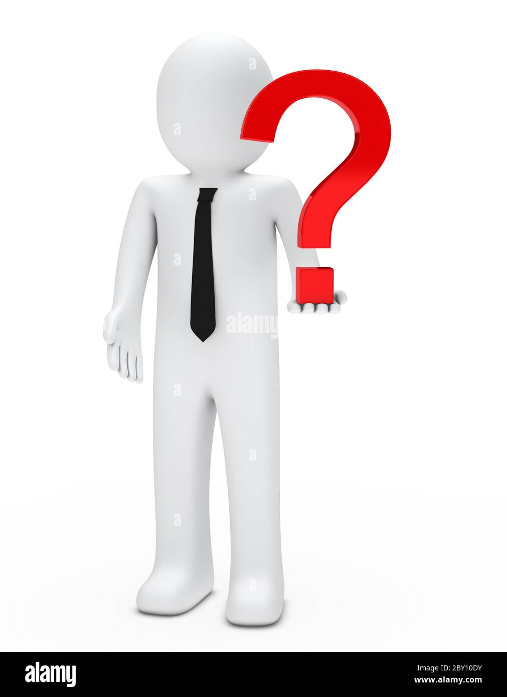 man hold question mark Stock Photo - Alamy