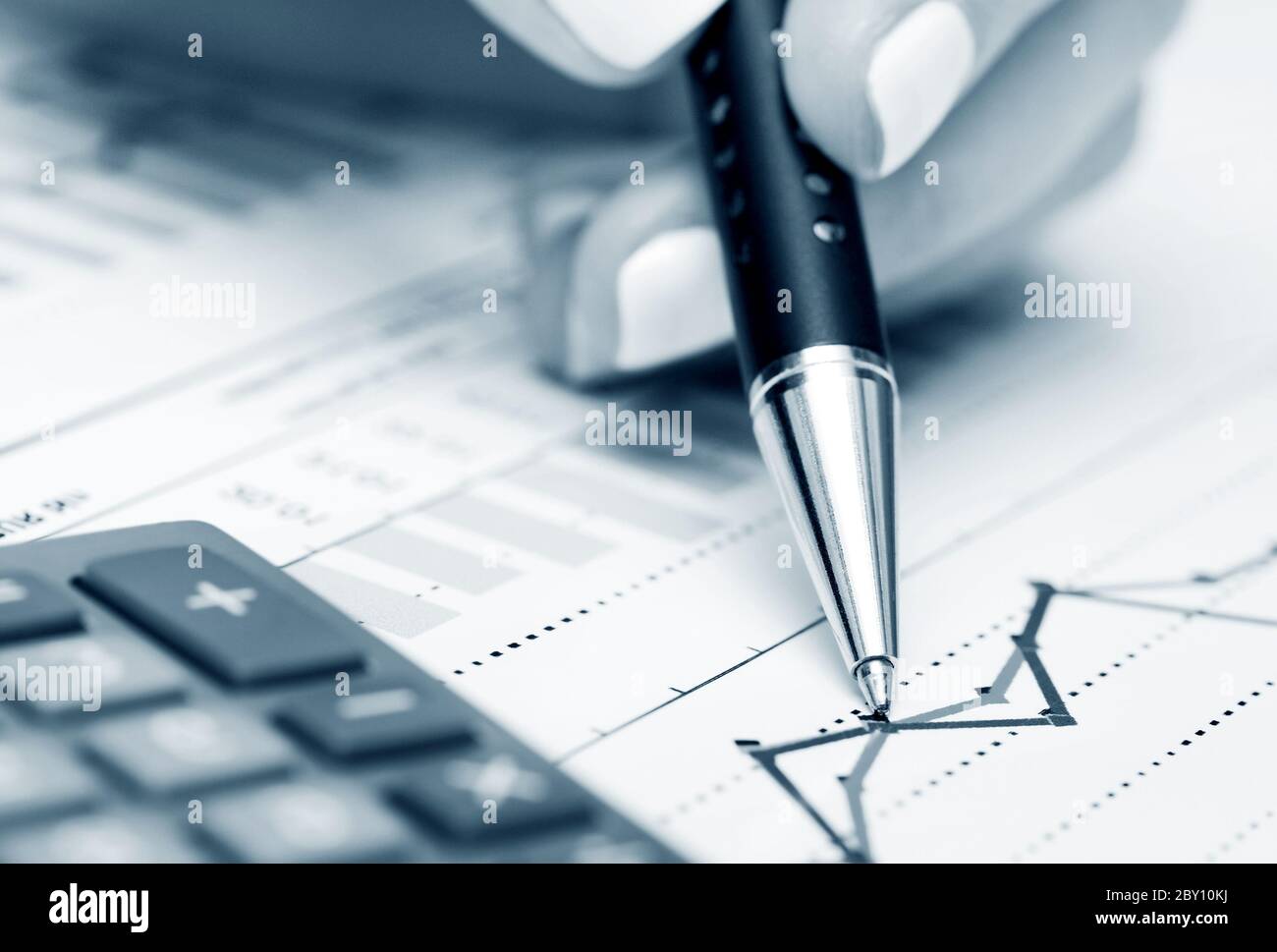 Stock market reports analysis Stock Photo - Alamy