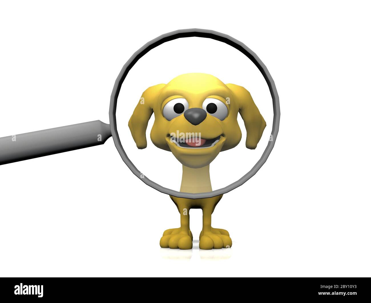 dog and the magnifying glass Stock Photo - Alamy