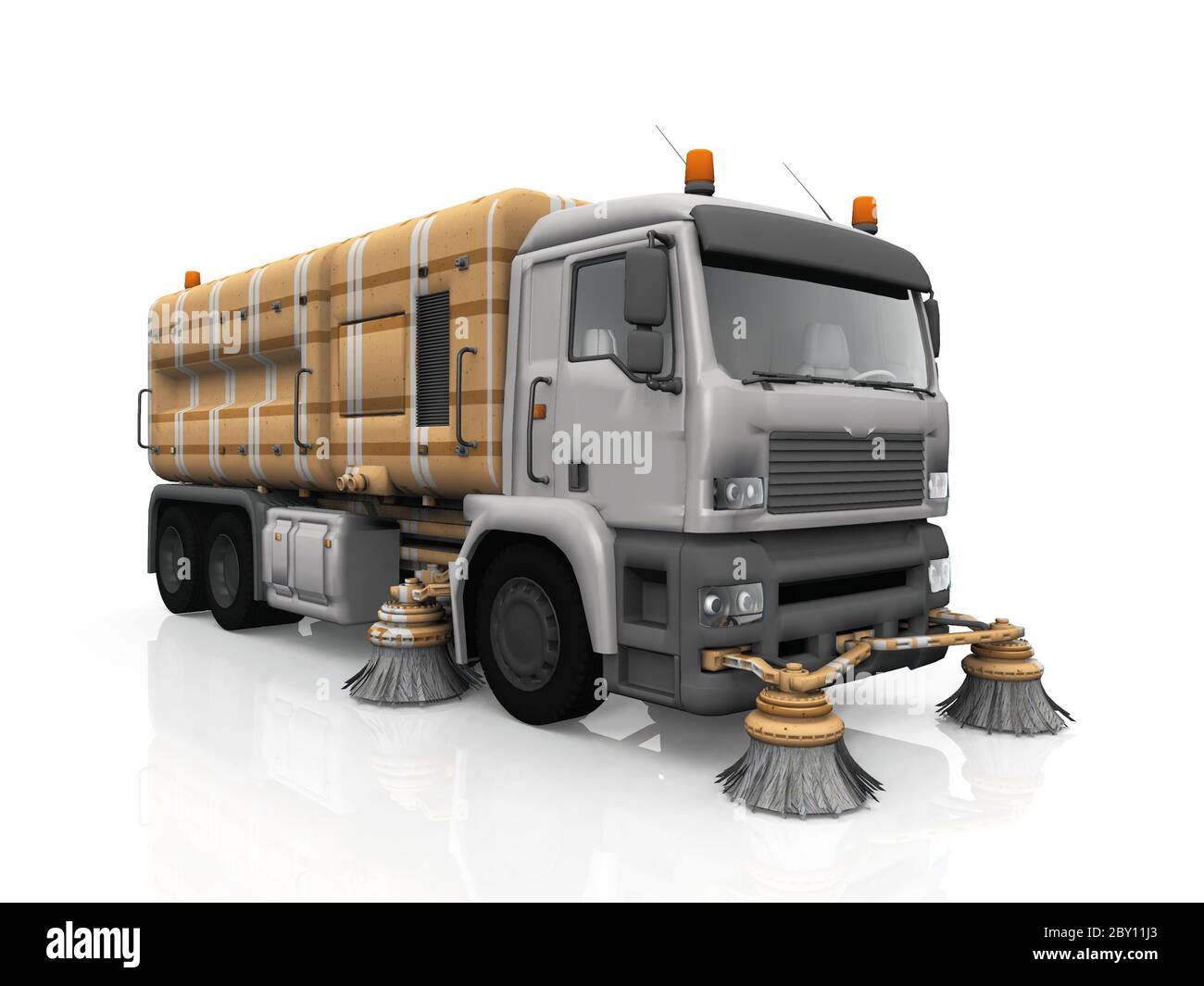 the cleaning truck Stock Photo - Alamy