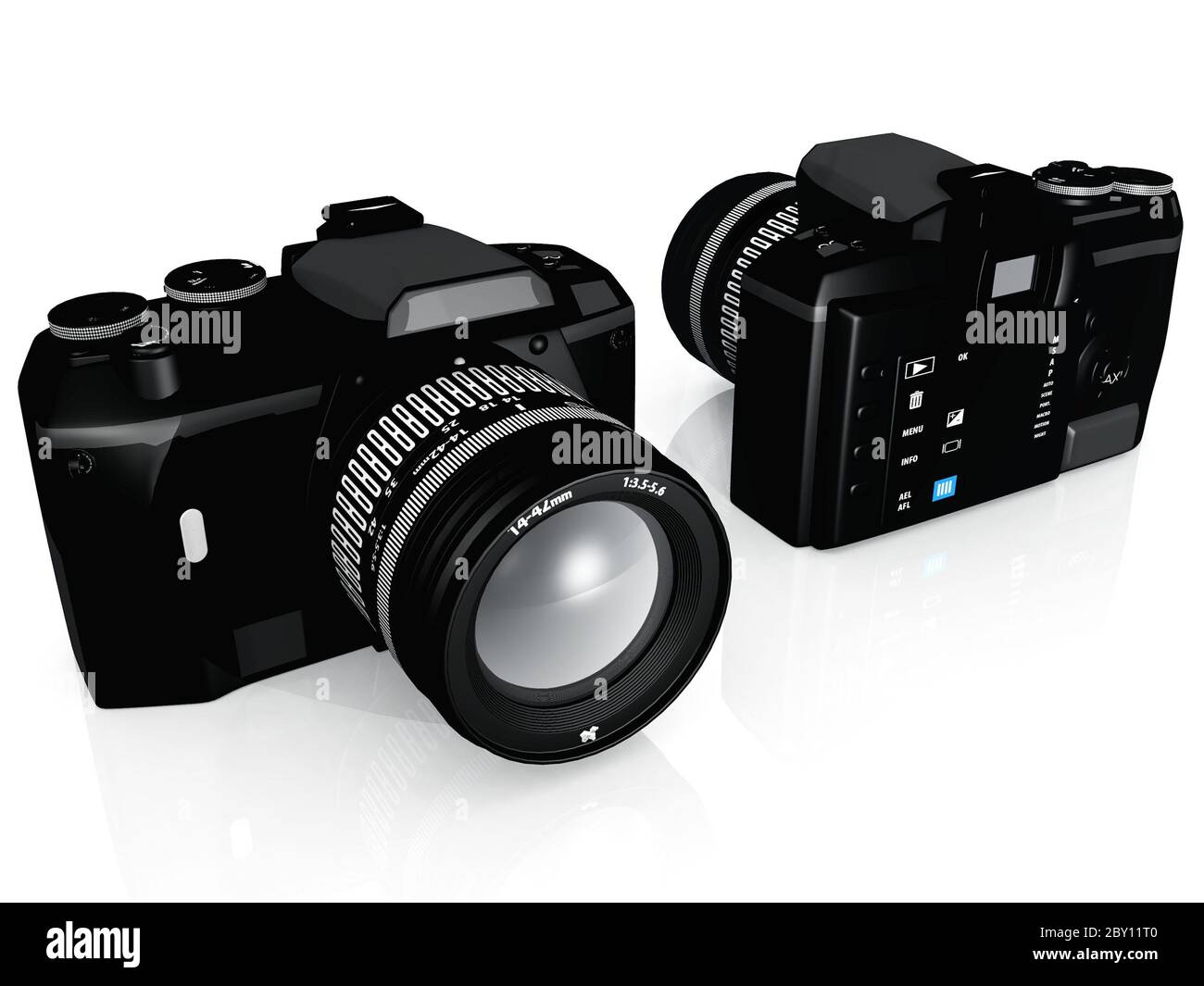 Professional reflex camera Cut Out Stock Images & Pictures - Alamy