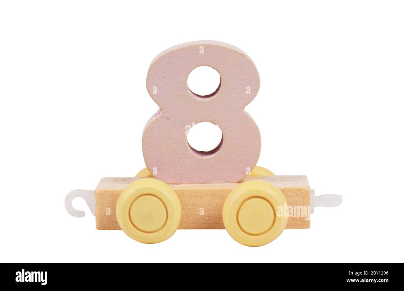 Wooden toy number 8 Stock Photo - Alamy