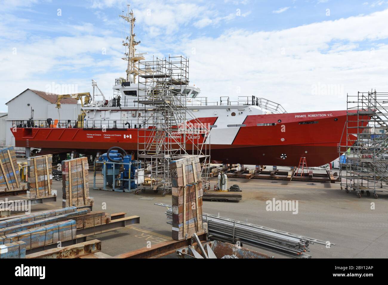 The Canadian Coast Guard Hero-class vessel, CCGS Private Robertson V.C ...