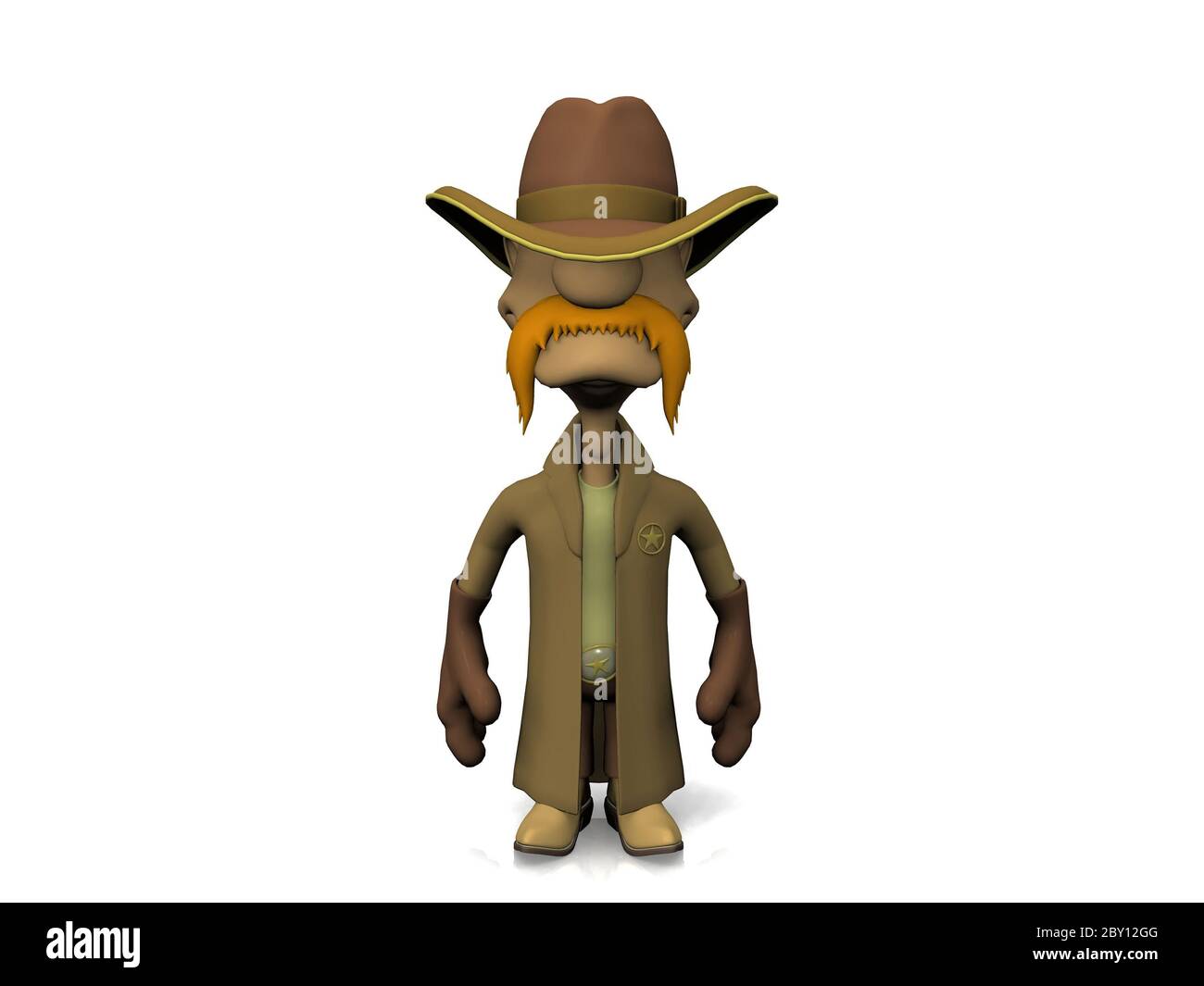 cowboy on a white background Stock Photo - Alamy