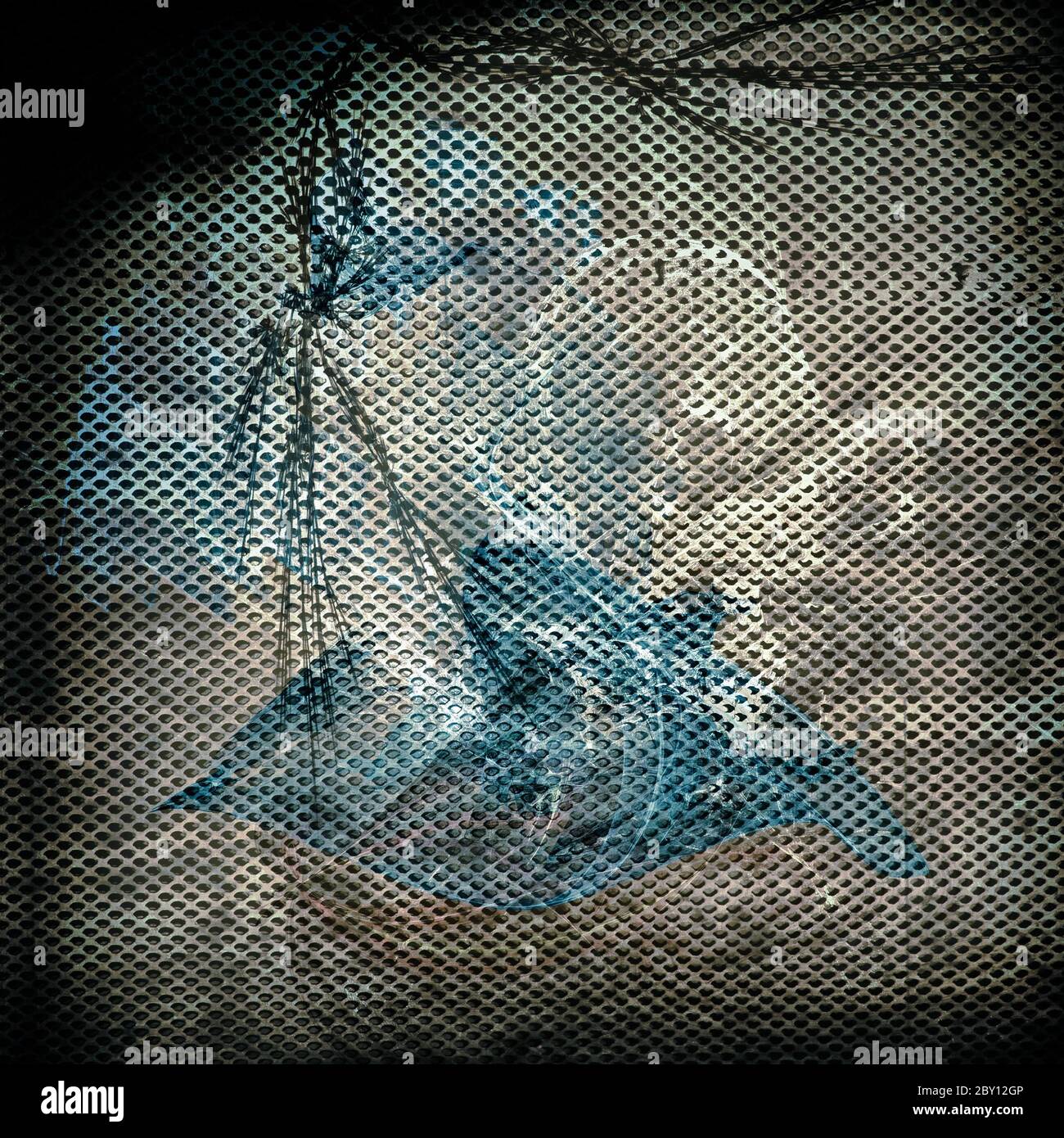 painted perforated sheet Stock Photo - Alamy